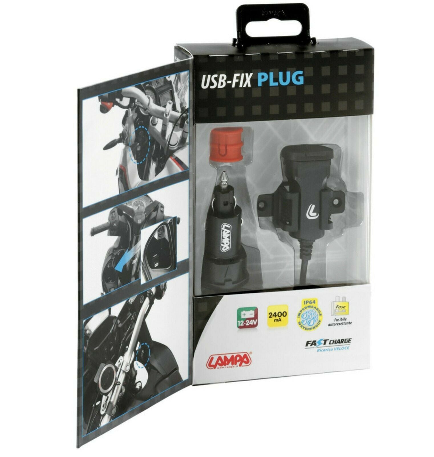 Buy Usb-Fix Plug USB Charger Motorcycle With Outlet din And Lighter ...
